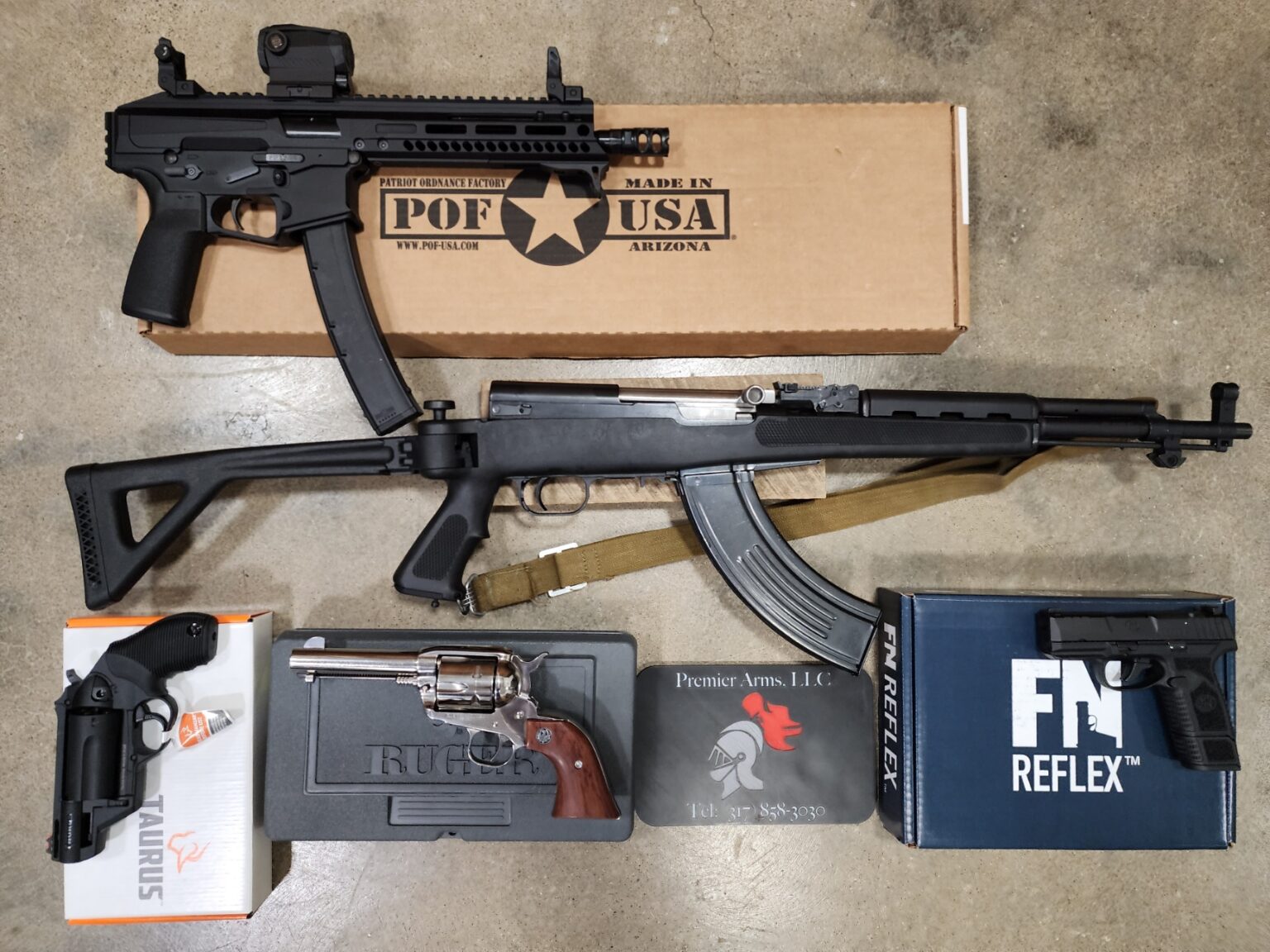 POF Phoenix-PSG, Chinese SKS, FN Reflex MRD, Ruger Vaquero, Taurus ...