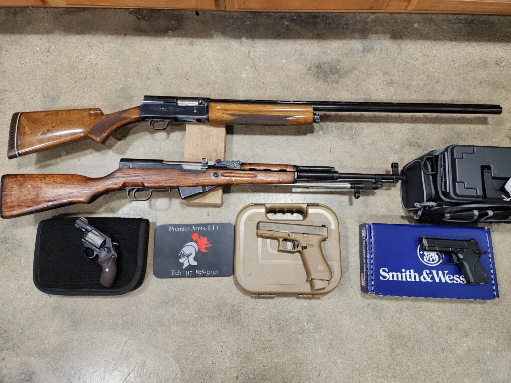 Browning A5 Magnum, Chinese M56, Smith & Wesson CSX, Glock 19X, Smith ...
