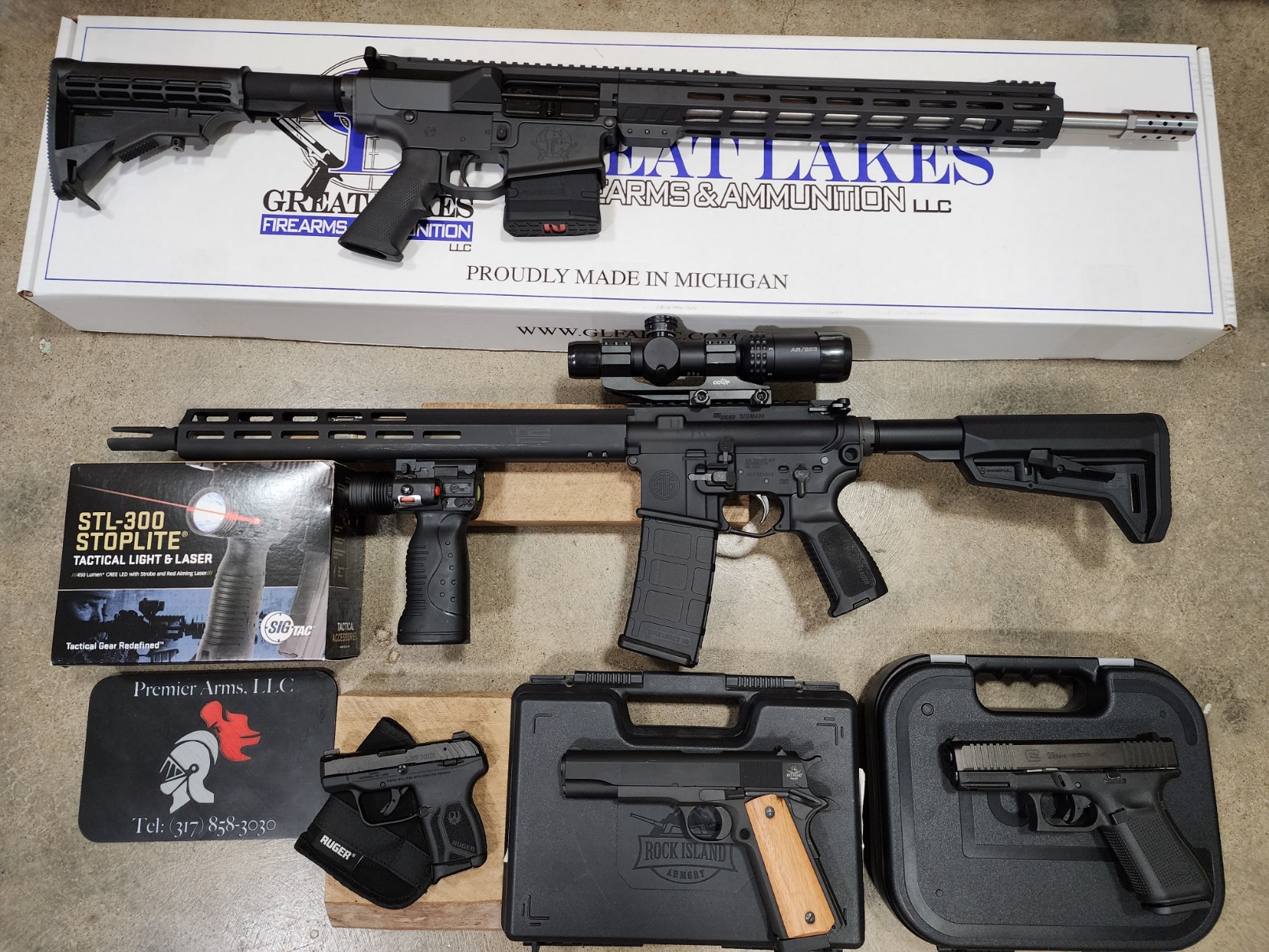 Great Lakes GL-10, Sig Sauer SIGM400, Glock 23 Gen 5, Rock Island ...