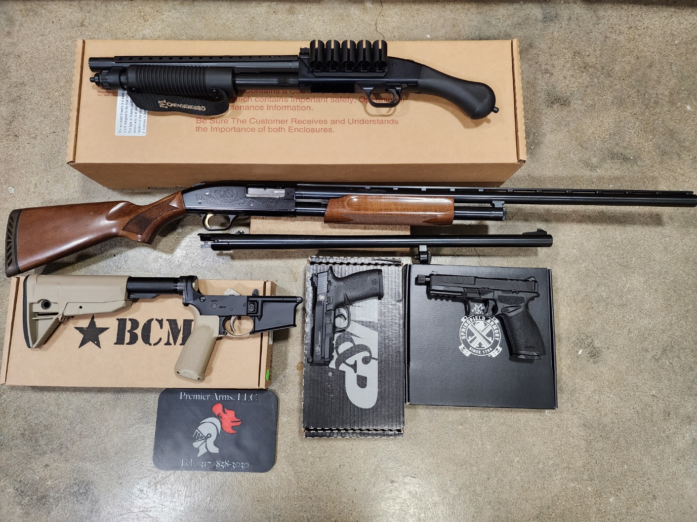 Mossberg 590 Shockwave SPX, Mossberg 500A Combo, Springfield Echelon TB ...