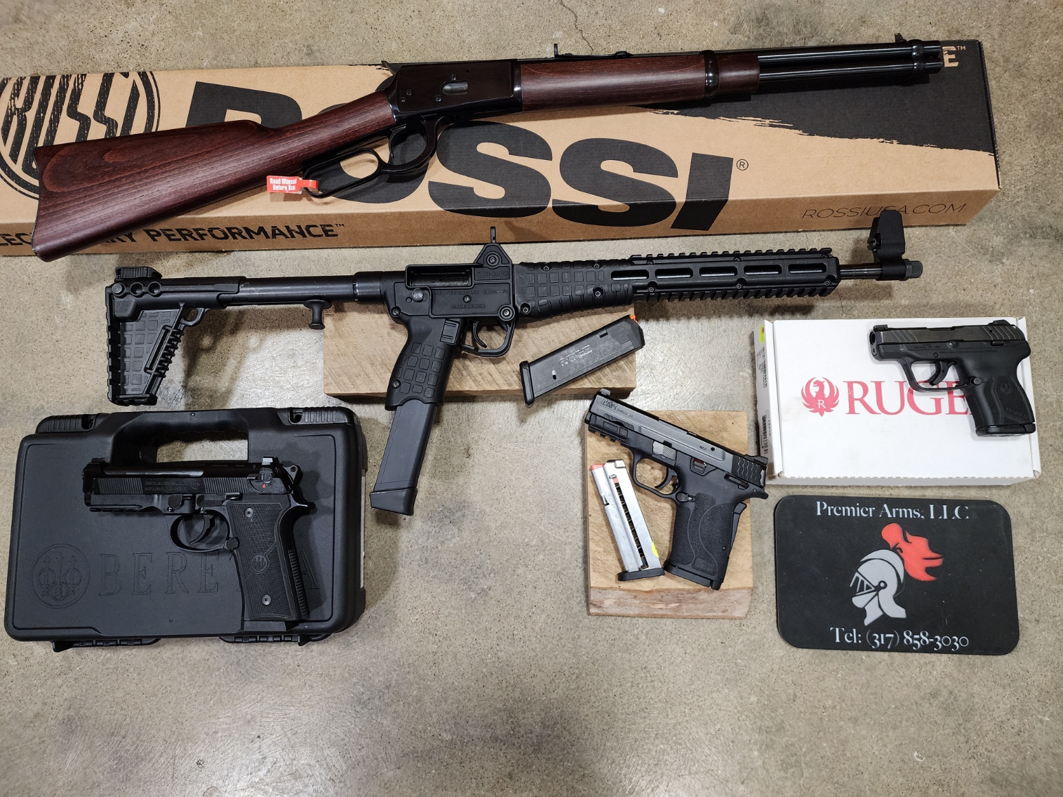 Rossi M92, Kel-Tec Sub-2000, Ruger LCP MAX, Smith & Wesson Shield 2.0 ...