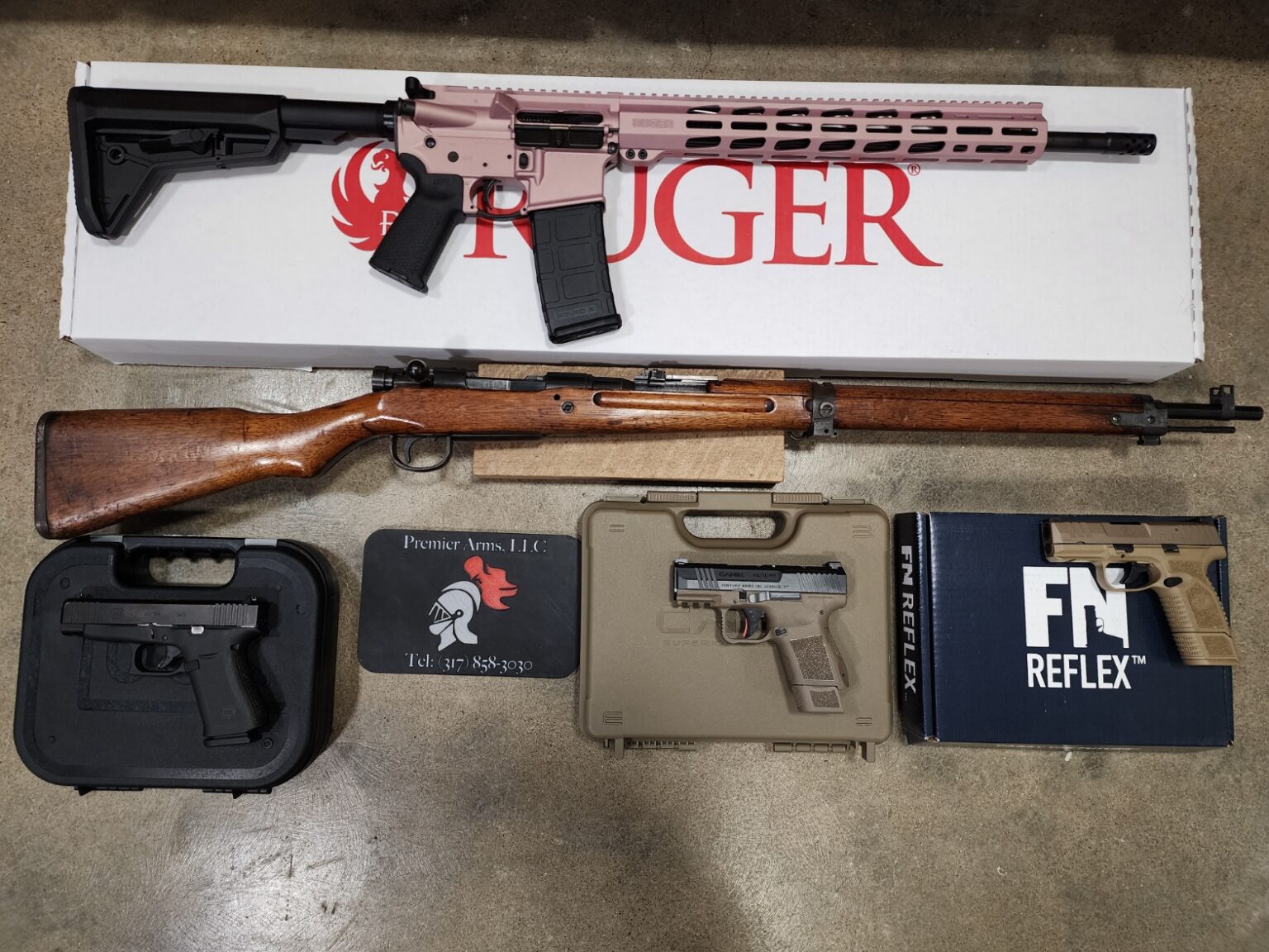 Ruger AR-556, Japanese Arisaka Type 99, FN Reflex, Canik Mete MC9 ...